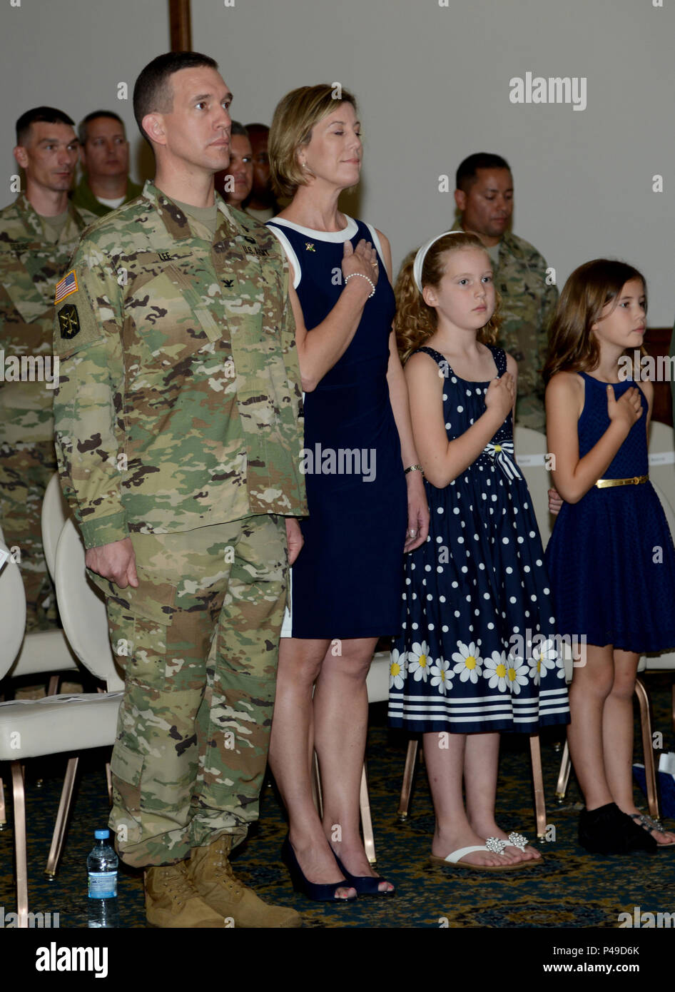 Col. David S. Lee, incoming commander, 19th Battlefield Coordination ...