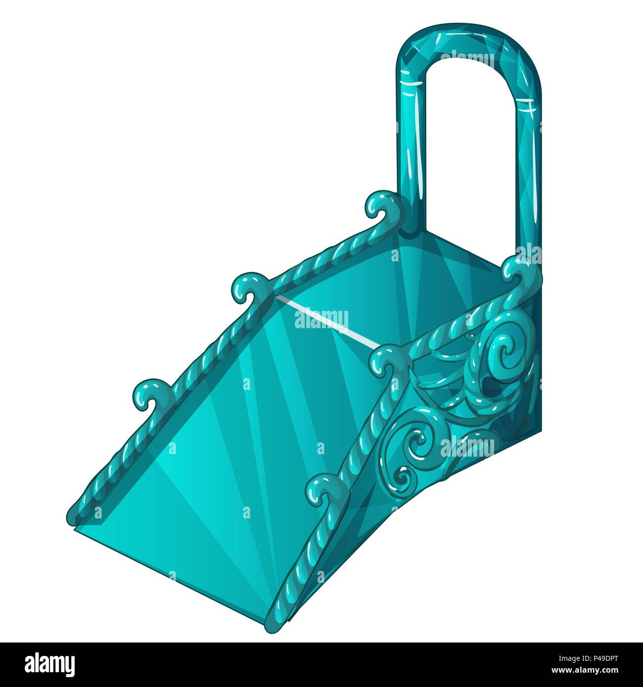 Ice slide isolated on white background. Vector cartoon close-up ...