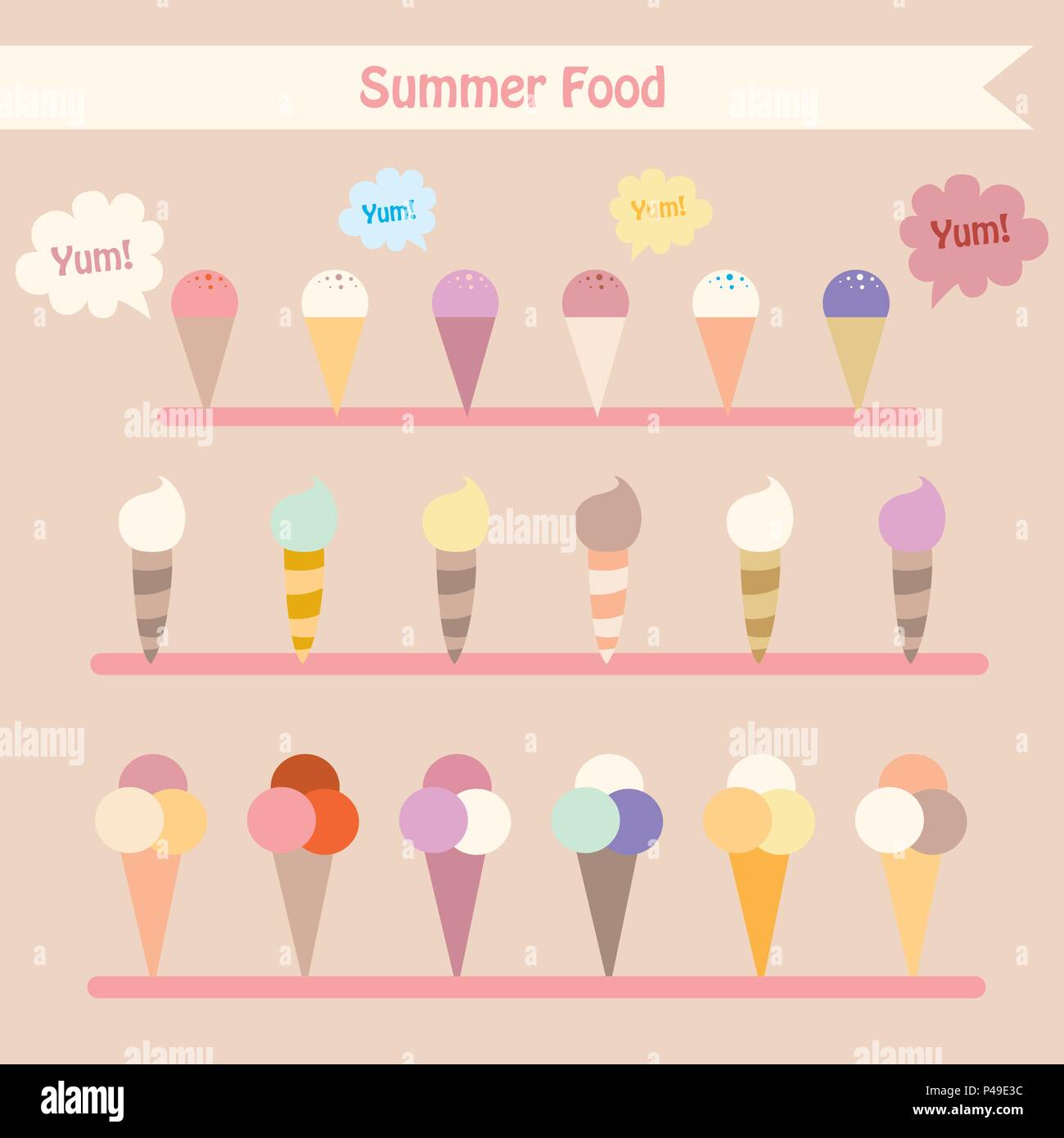 Dessert nuts ice cream Stock Vector Images - Alamy