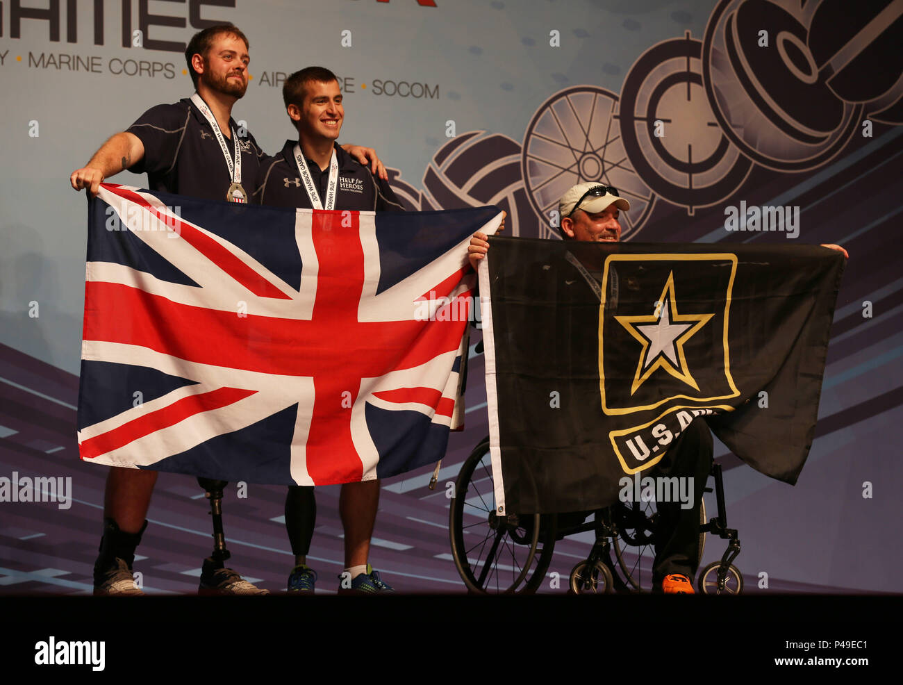 U.S. Army, 1st Lt. Christopher Parks, right, of Warrior Transition Unit ...