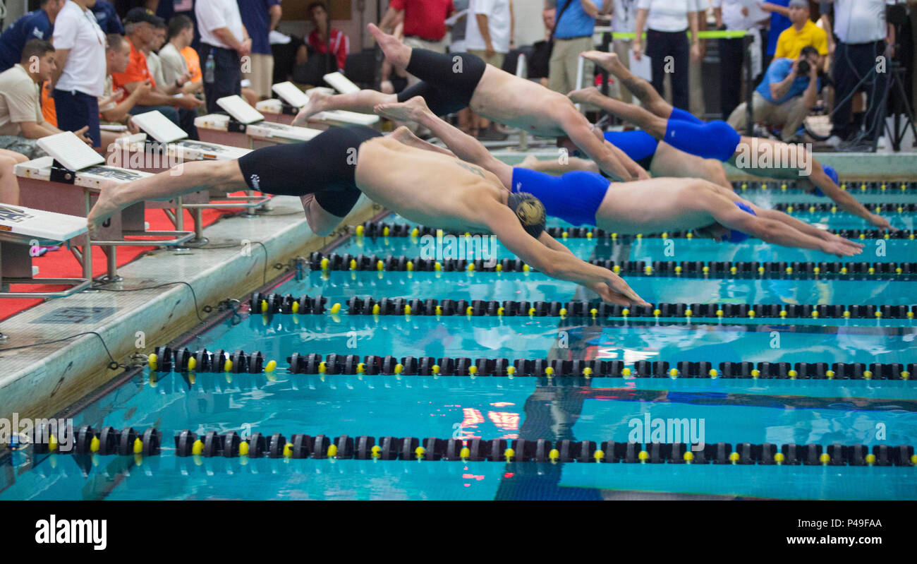Team Army athletes participate in the swimming competition during the ...