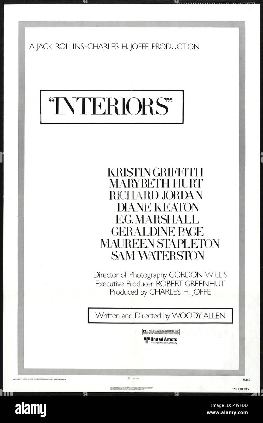 Original Film Title: INTERIORS. English Title: INTERIORS. Film Director ...
