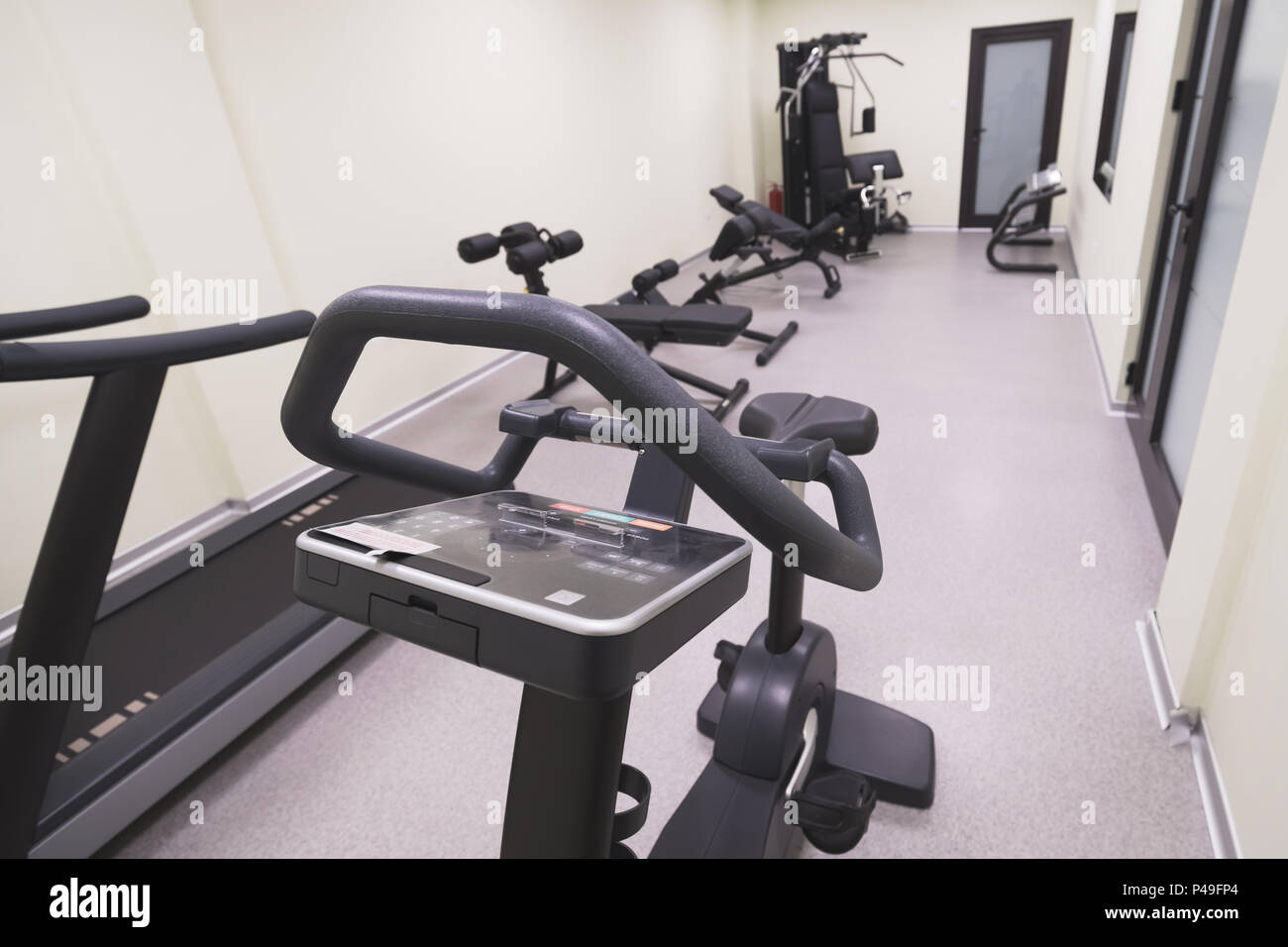 Small affordable home gym Stock Photo - Alamy