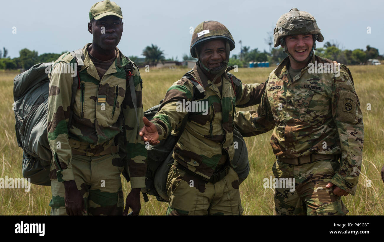 U.S. Army Paratroopers assigned to 82nd Airborne Division and African ...