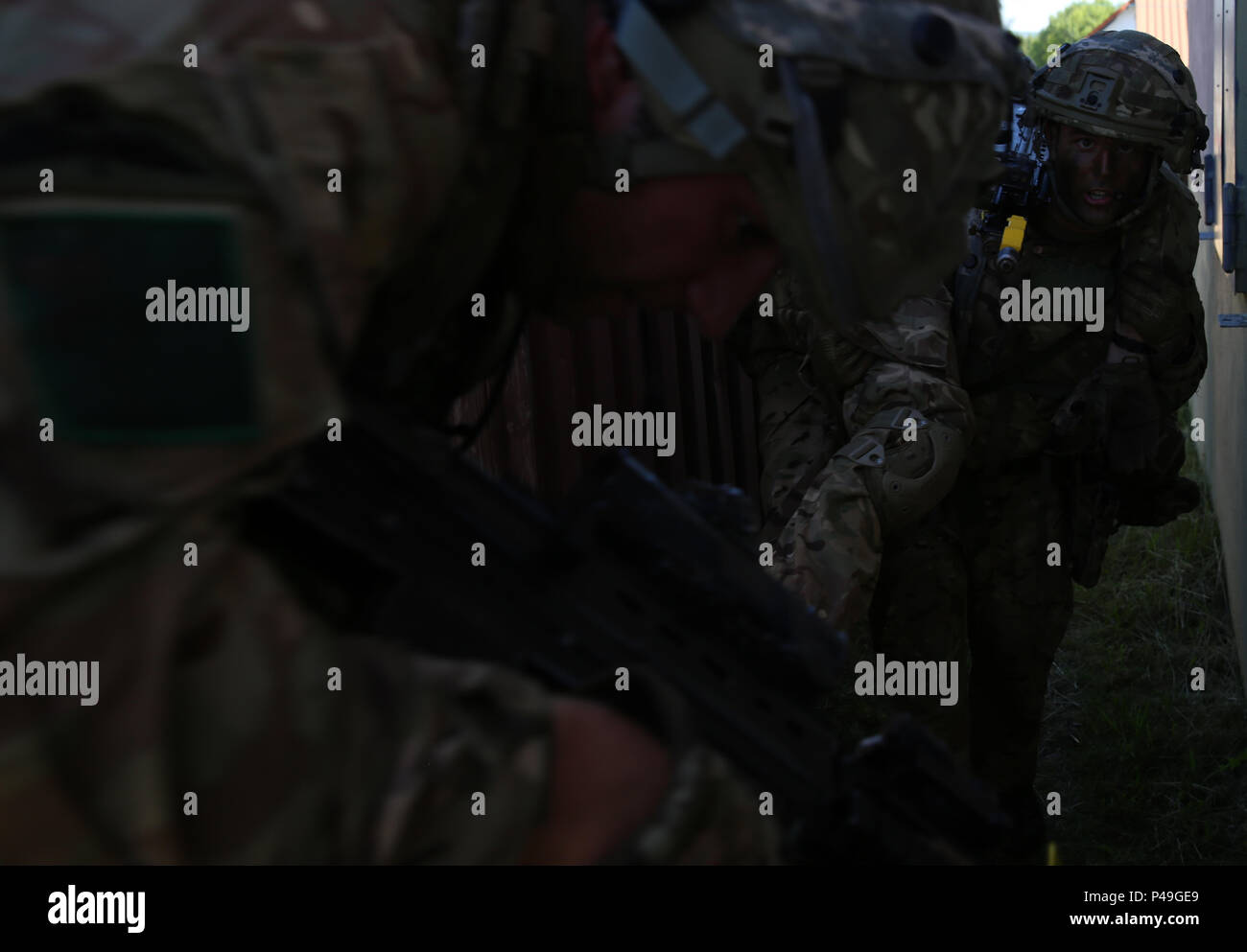British soldiers of the 3rd Battalion, Parachute Regiment retrieve ...
