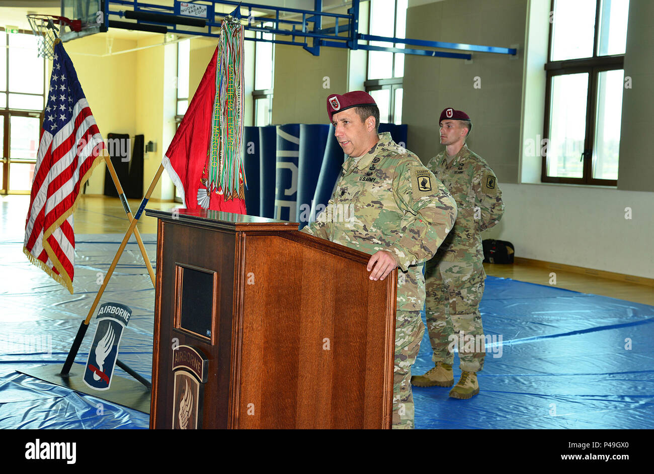 U. S. Army Lt. Col. Benjamin A. Bennett, commander of 54th Brigade ...