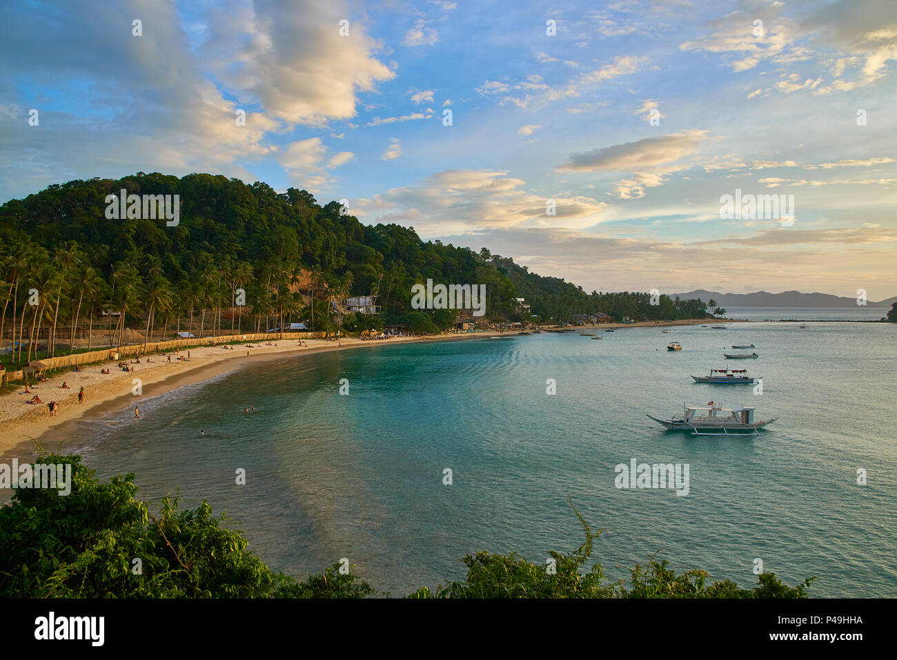 Boat view on the beach Stock Photo - Alamy