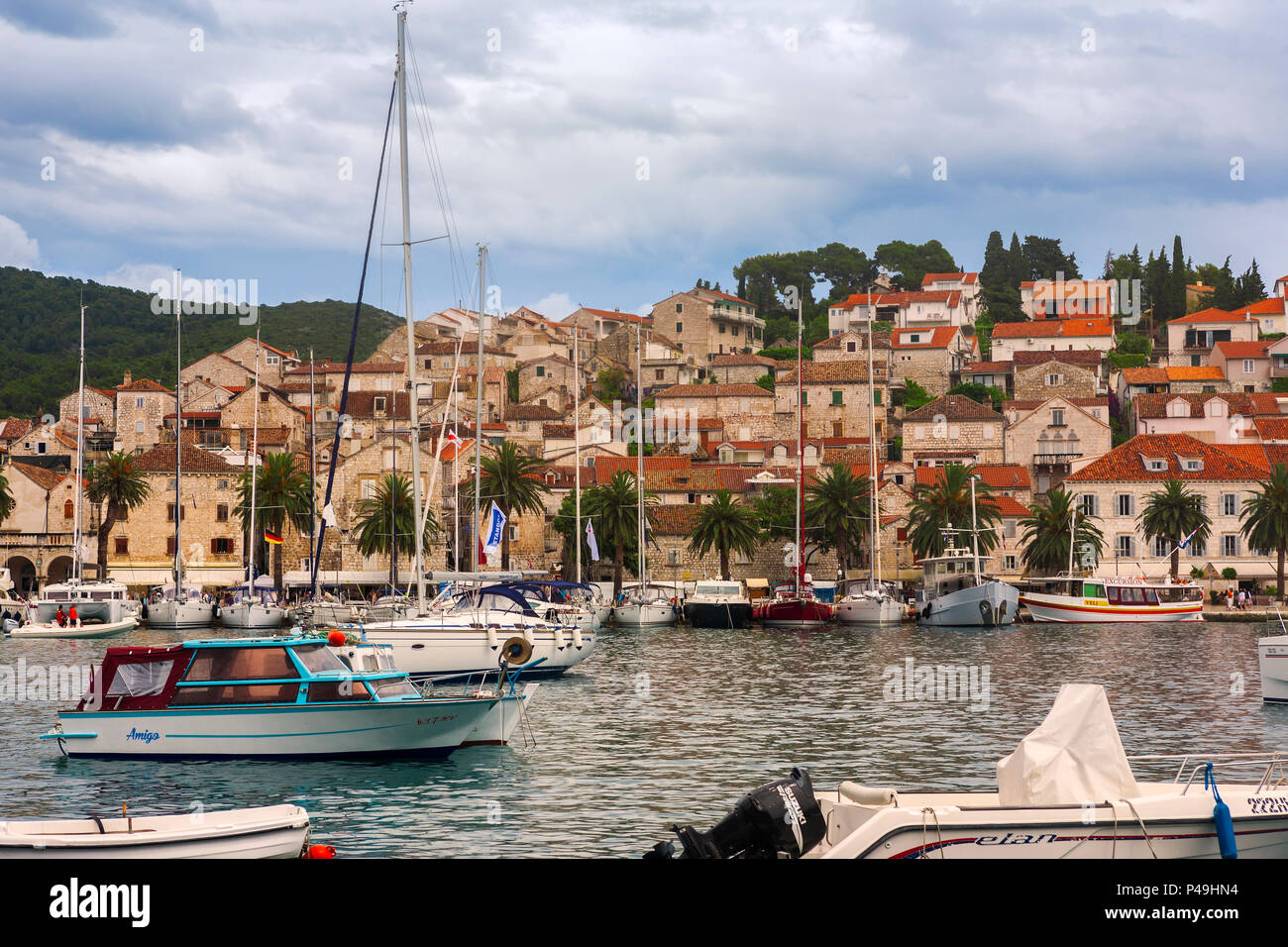Hvar croatia harbour hi-res stock photography and images - Alamy