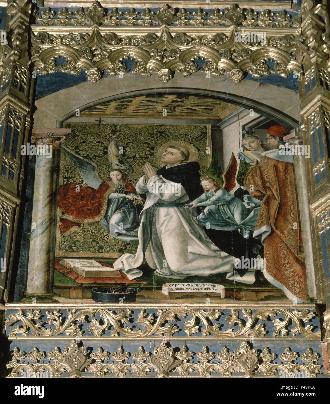 SANTO TOMAS RECIBE EL CINGULO DE CASTIDAD - SIGLO XV. Author: Pedro ...