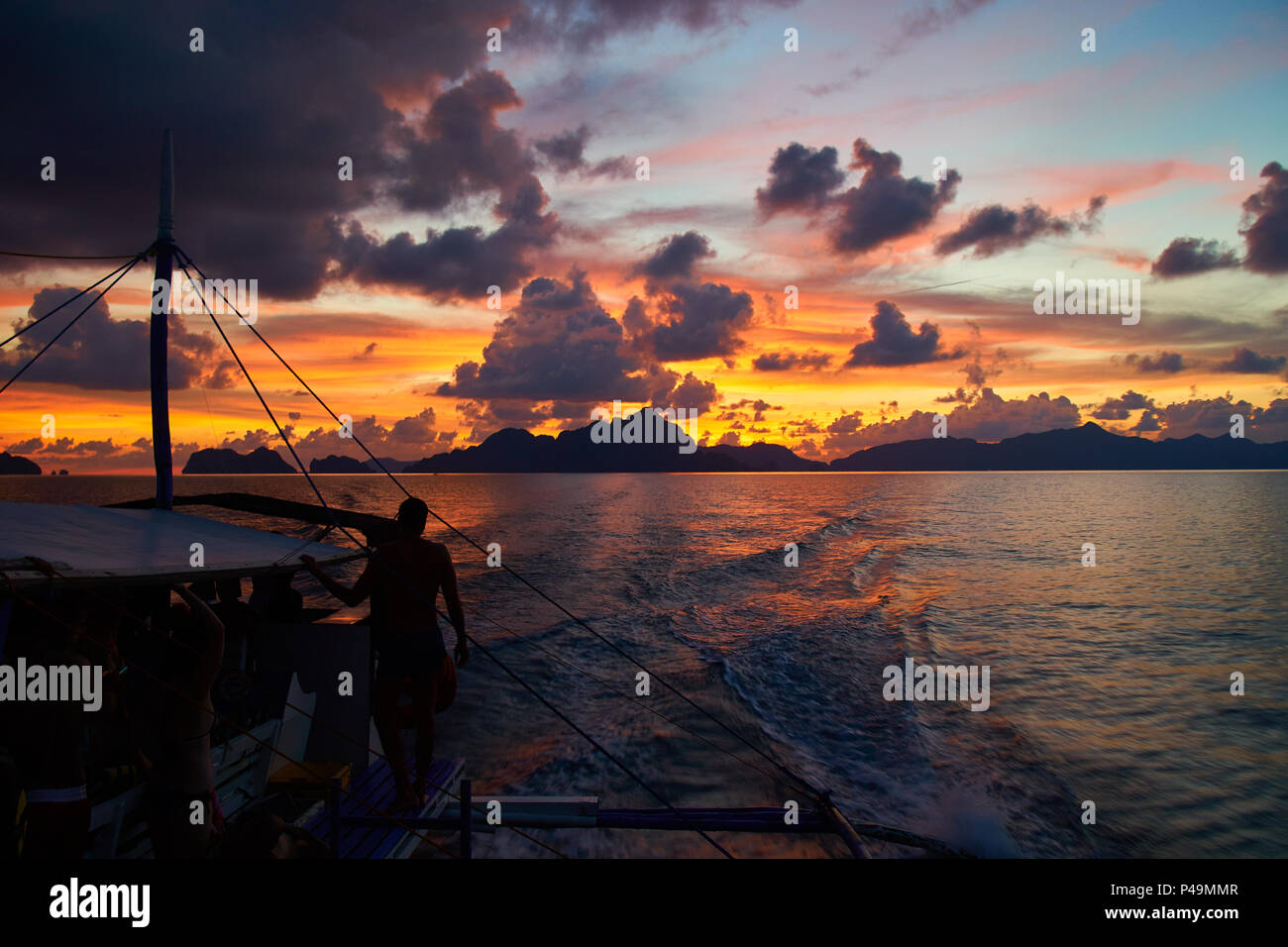 Boat view on the beach Stock Photo - Alamy