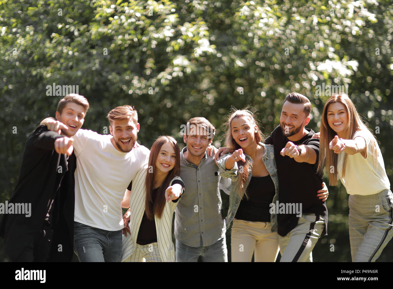 group of like-minded friends standing together Stock Photo - Alamy