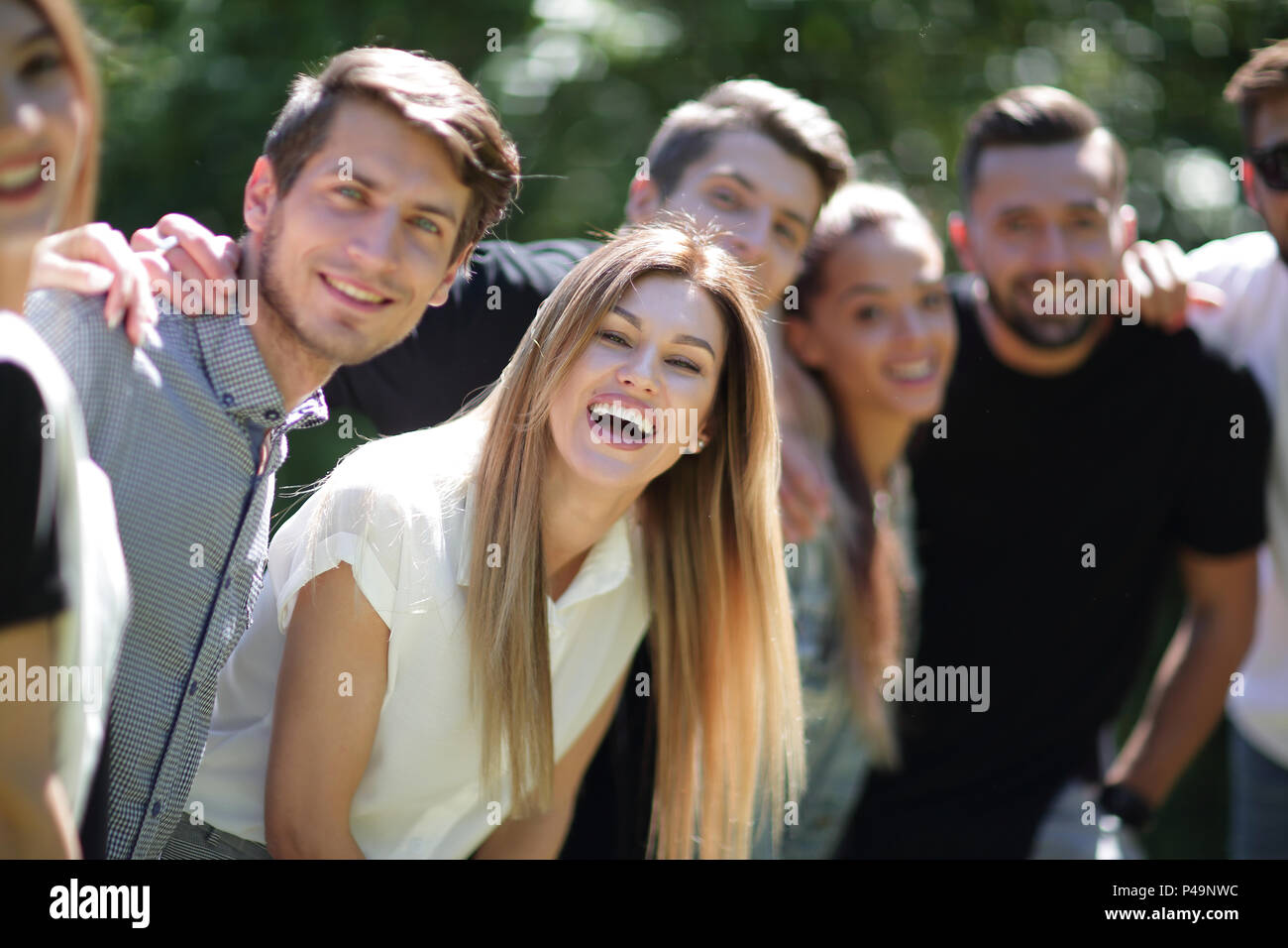 close up.group of friends Stock Photo - Alamy