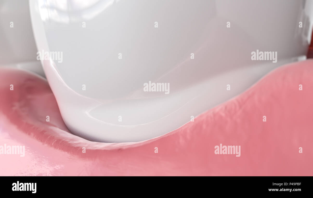 Healthy tooth neck in close up - 3D Rendering Stock Photo - Alamy