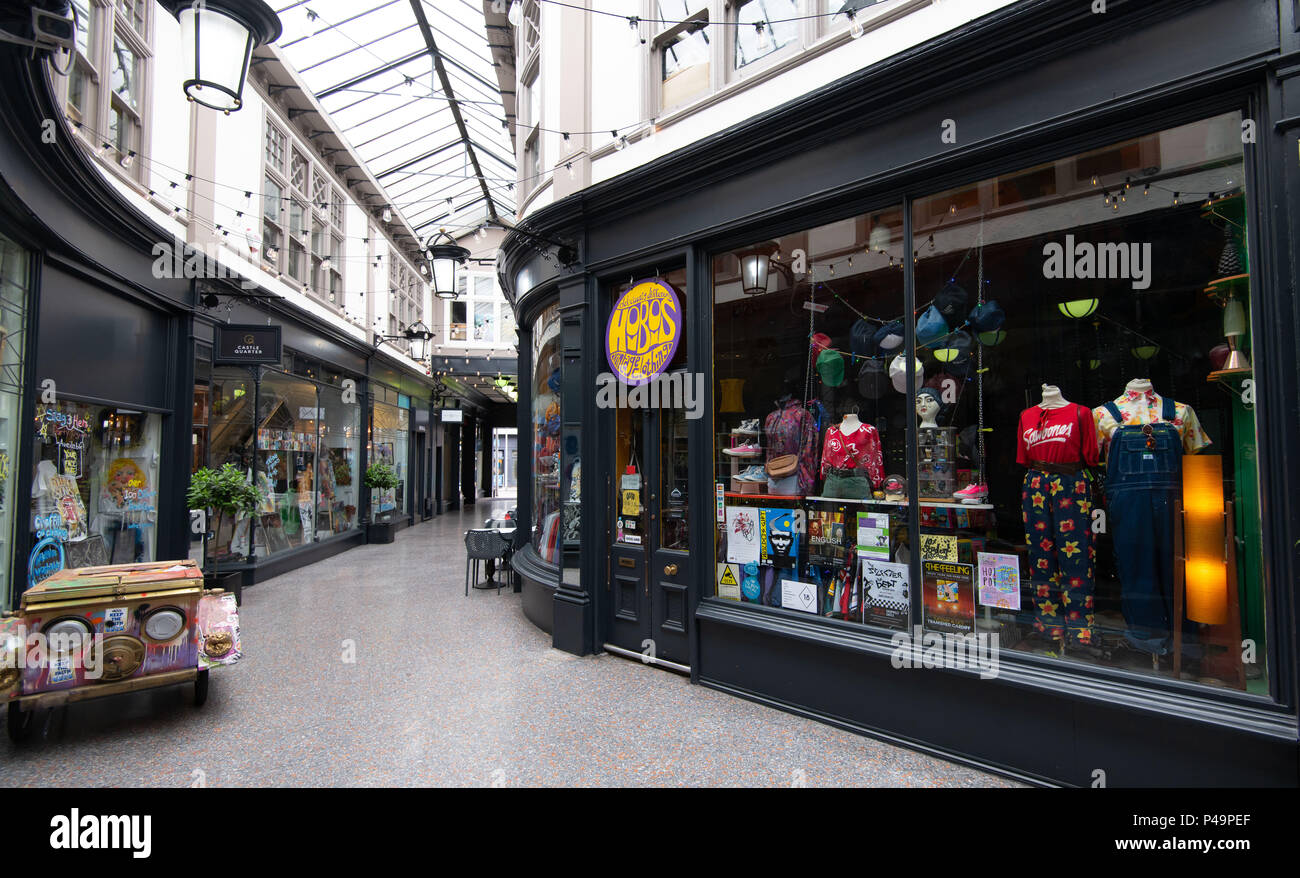 Castle Quarter arcades in Cardiff, Wales, UK Stock Photo - Alamy