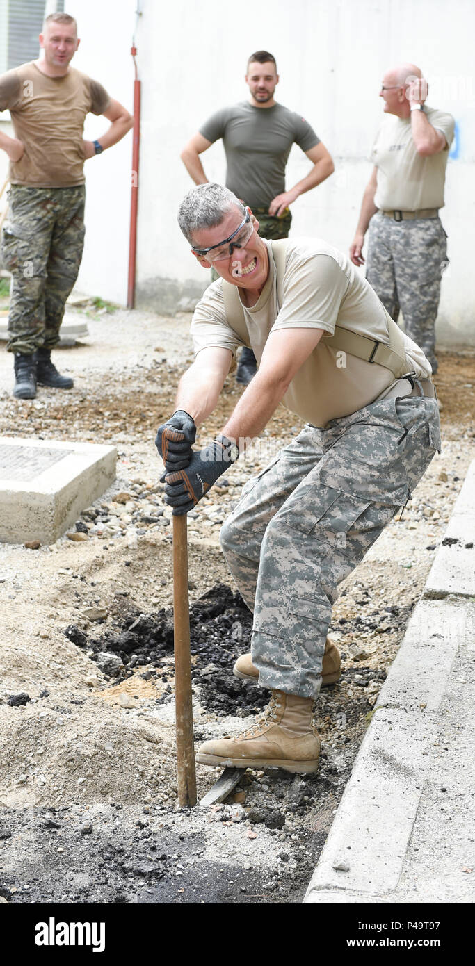 Staff Sgt Jeffery Swenson of the 851st Vertical Engineering Company out ...