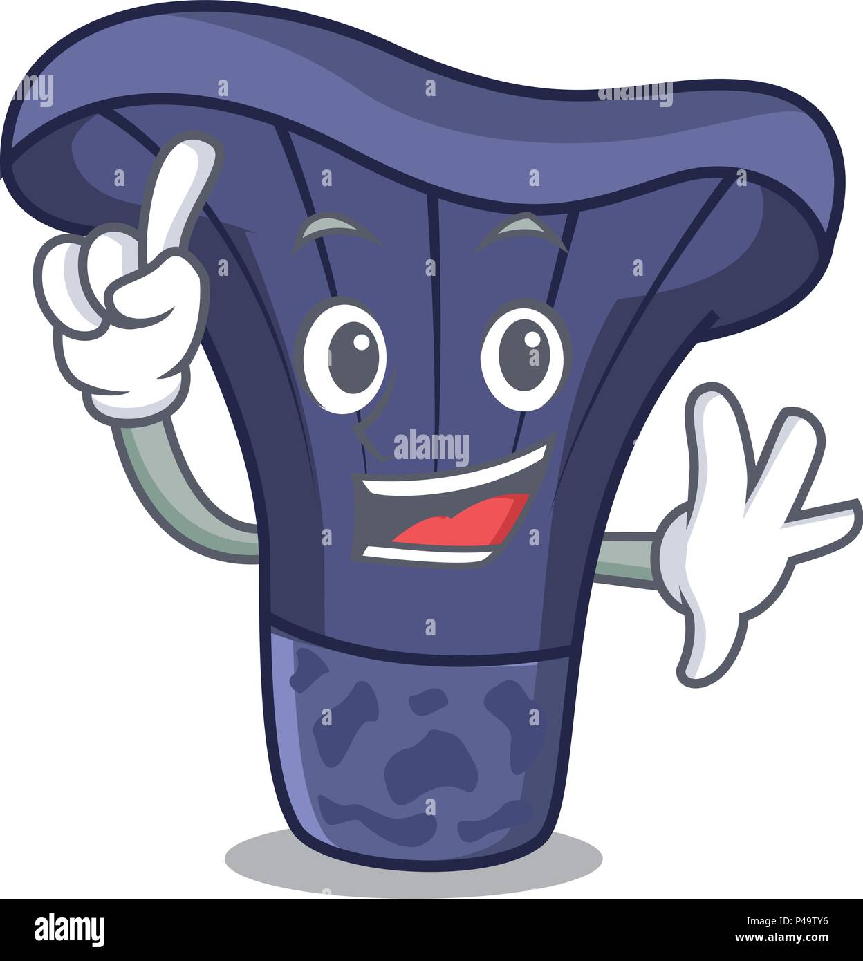 Finger actarius indigo mushroom mascot cartoon Stock Vector Image & Art ...