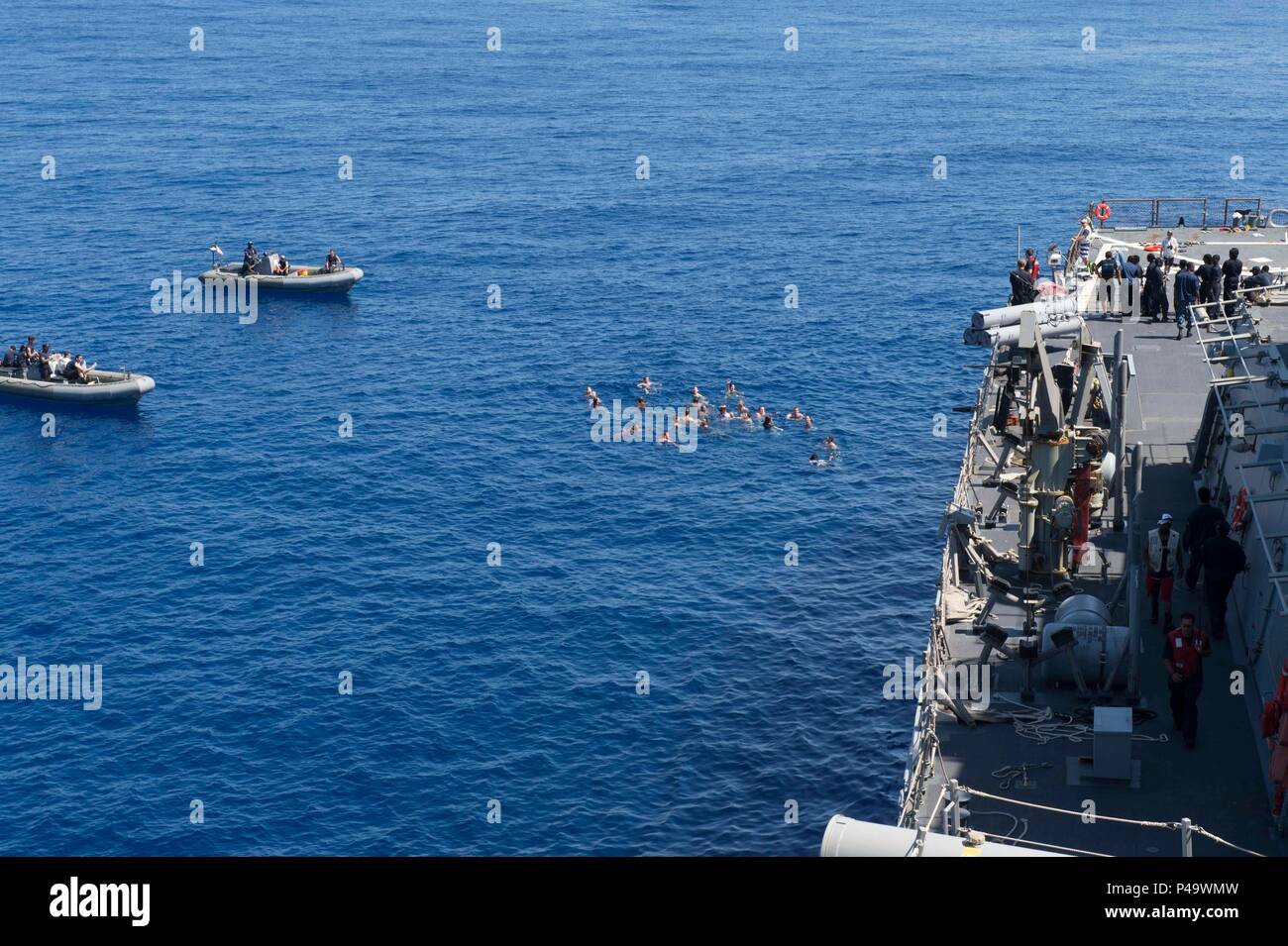160626-N-TC720-213 MEDITERRANEAN SEA (June 26, 2016) Sailors aboard USS ...