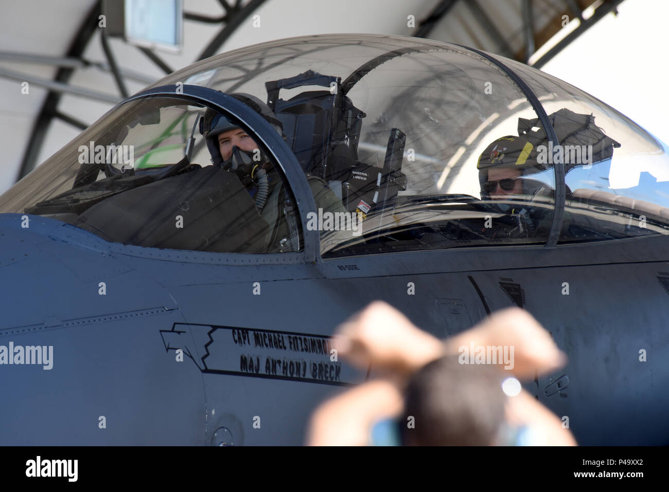 Lt. Col. Eric Schmidt, 334th Fighter Squadron director of operations ...