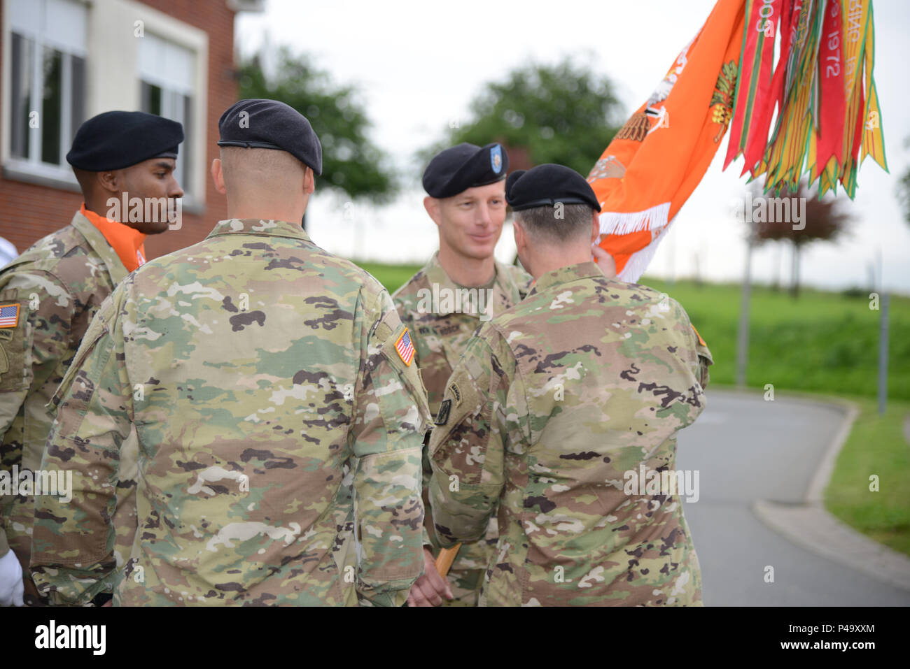U.S. Army Lt. Col. Eric J. Van Den Bosch, outgoing Commander of 39th ...