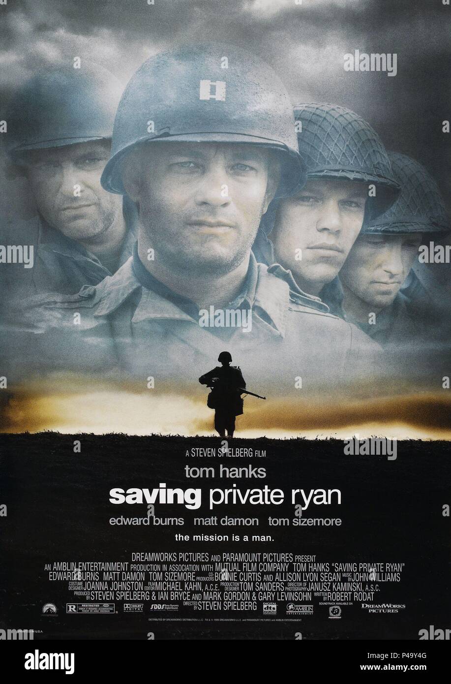Original Film Title: SAVING PRIVATE RYAN. English Title: SAVING PRIVATE ...