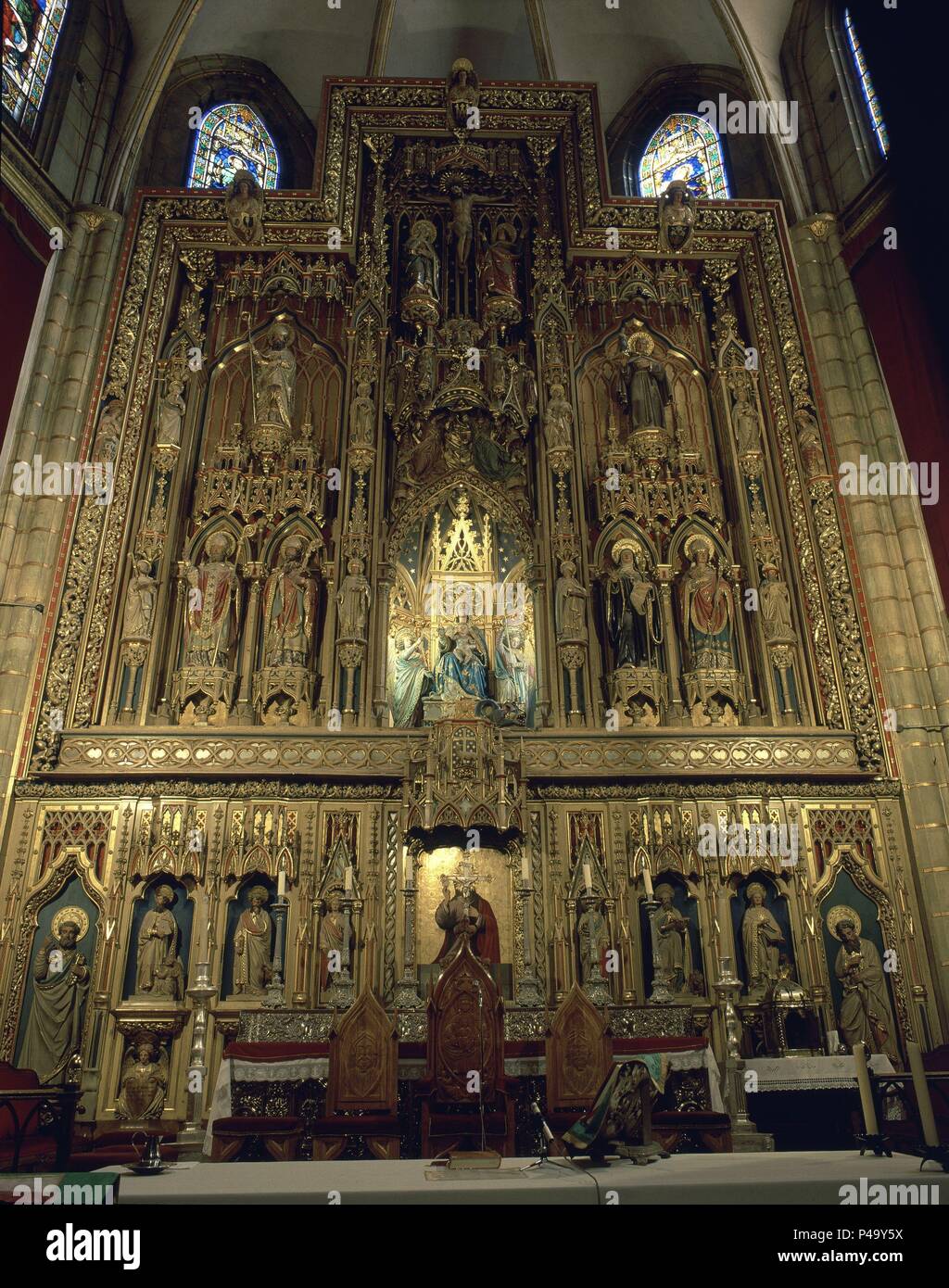 RETABLO MAYOR. Location: CATEDRAL-INTERIOR, SPAIN Stock Photo - Alamy
