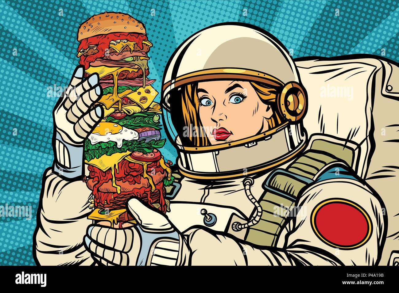 Very Hungry Woman Stock Vector Images Alamy
