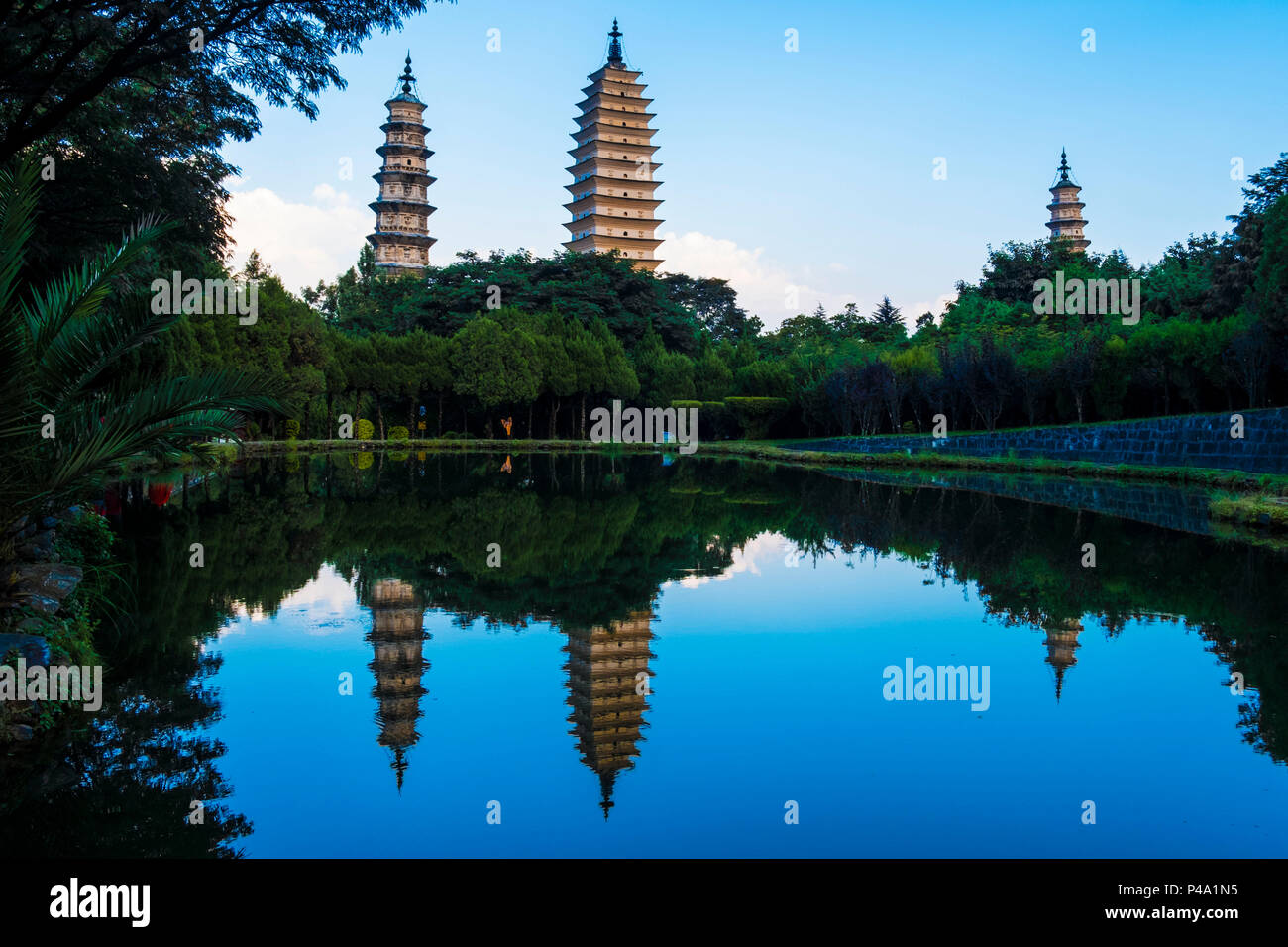 One of the Three Pagodas of the Chongsheng Temple in old town of Dali ...