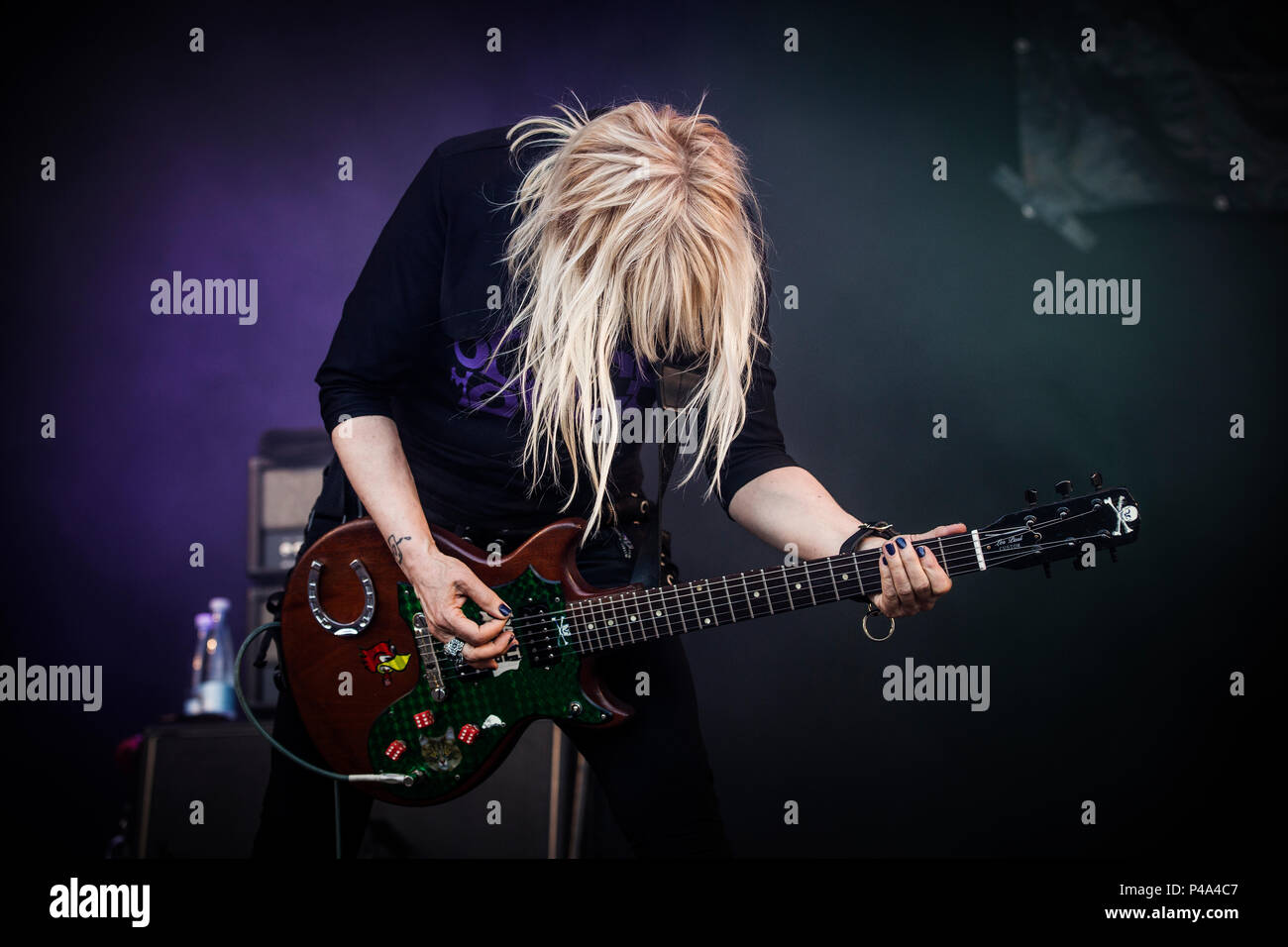 Denmark, Copenhagen - June 20, 2018. The American rock band L7 performs ...