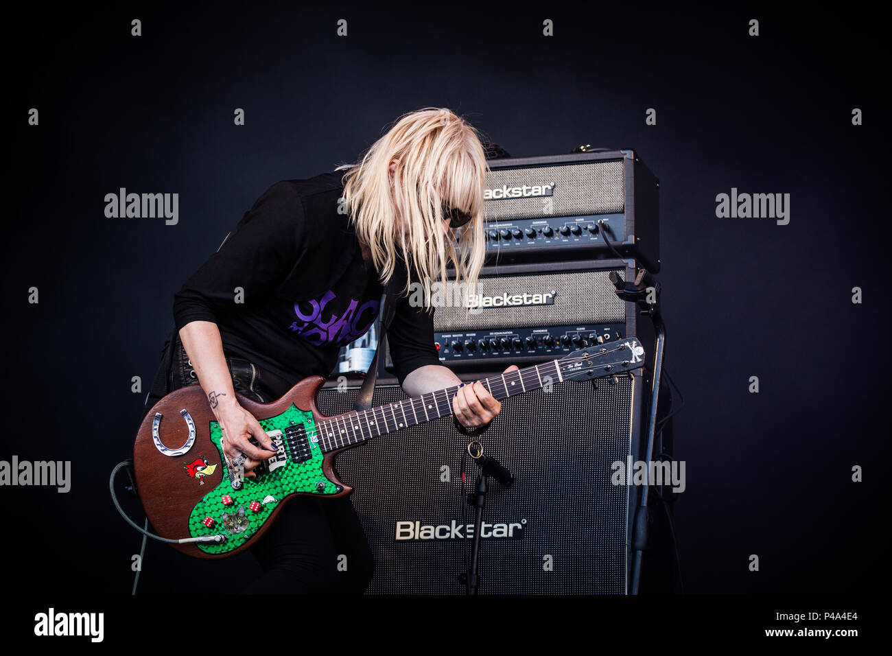 Denmark, Copenhagen - June 20, 2018. The American rock band L7 performs ...