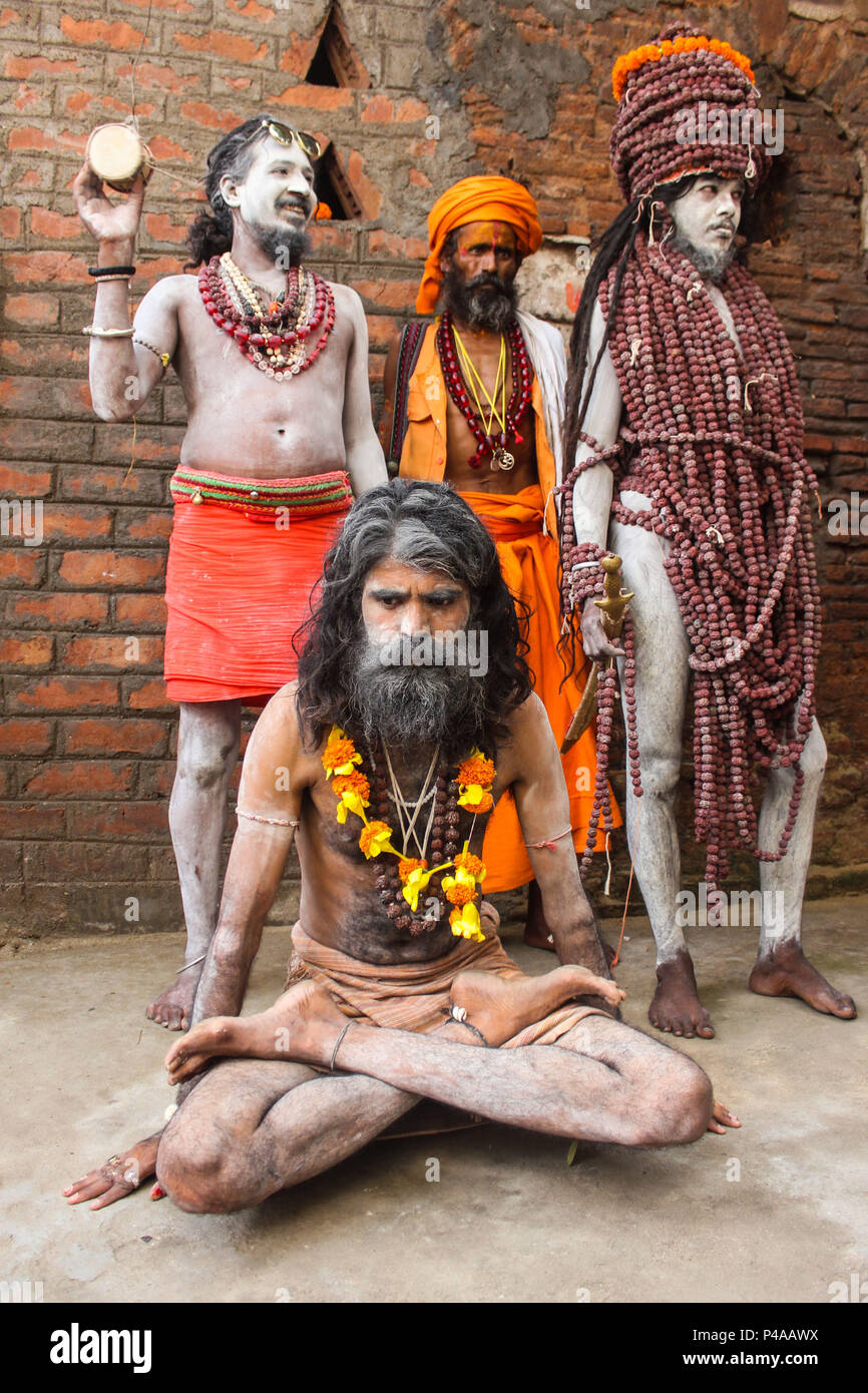 Annual Ambubachi Festival, Guwahati, Assam, India – 21 June 2018. An Indian Hindu Naga Sadhu ...