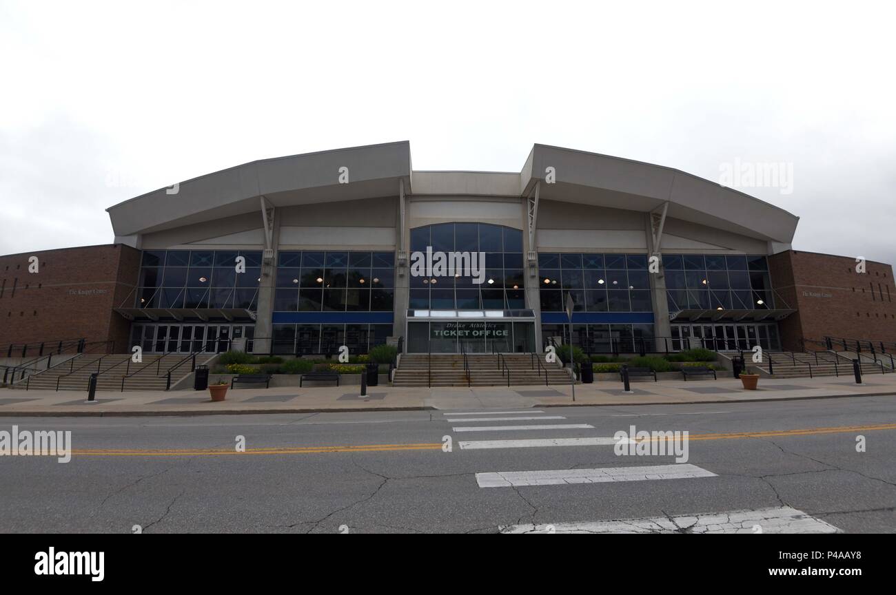 General overall view of the Knapp Center on the campus of Drake ...