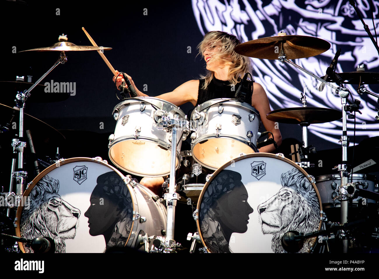 Toronto, Ontario, Canada. 19th June, 2018. American rock band 'Pop Evil ...