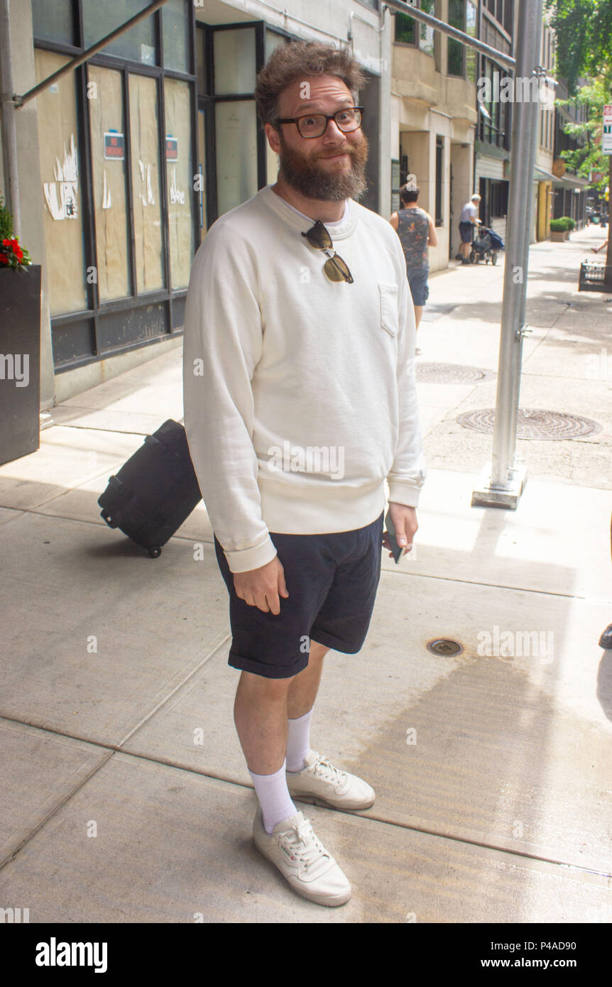 New York, New York, USA. 21st June, 2018. Seth Rogen sighted at ...