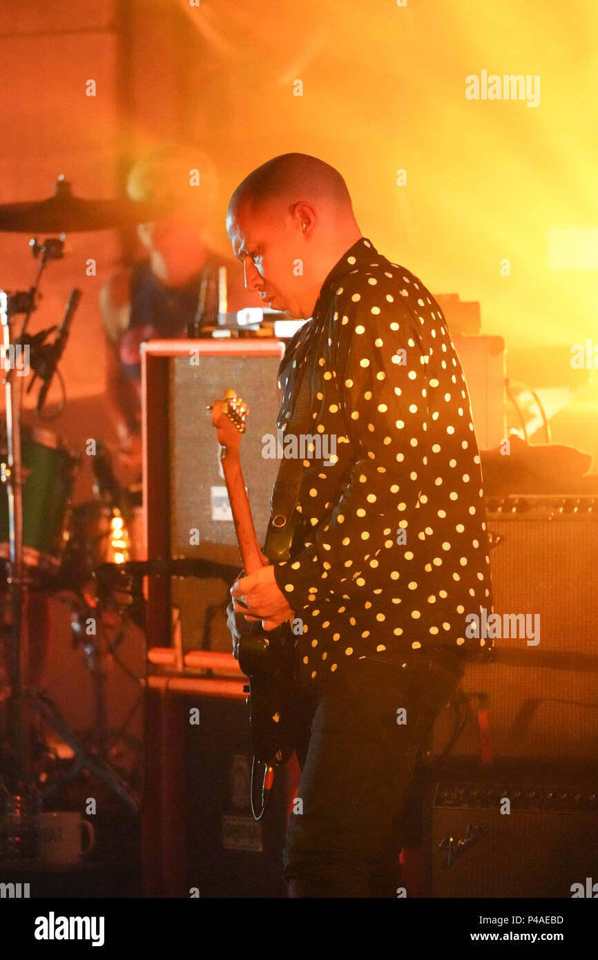 London, UK. 21st June, 2018. Stuart Braithwaite of Mogwai performing ...
