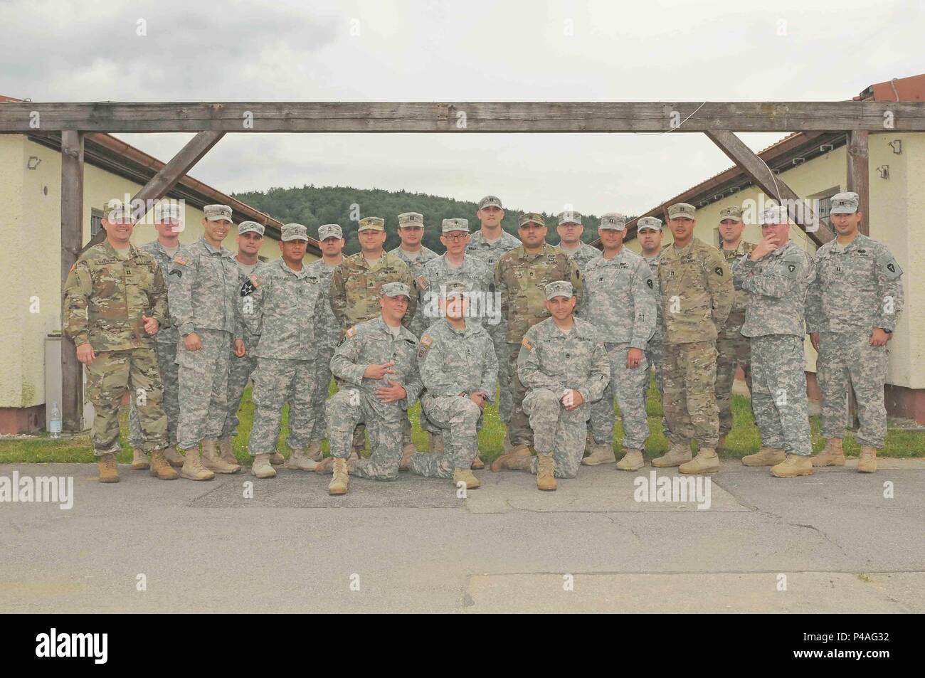 From left to right, first row: Staff Sgt. Justin Harrington, Sgt. 1st ...