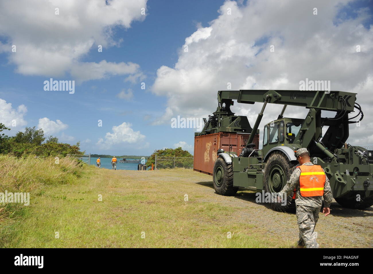 The operator of the RTCH, Sgt. Kris Gutierrez, 390th SPOC, is moving ...