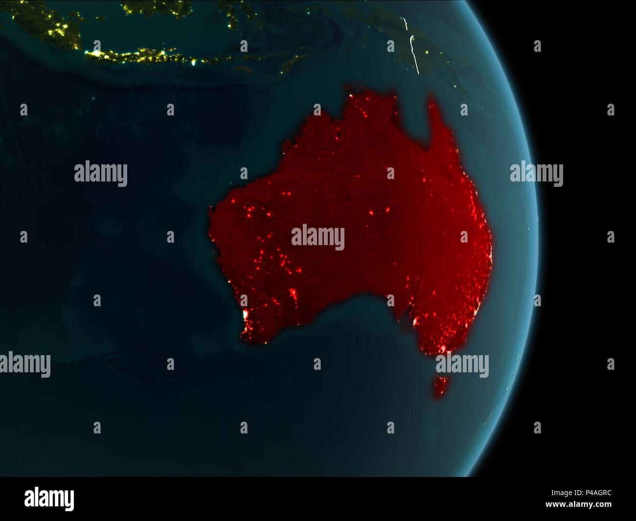 Map Of Australia With Cities High Resolution Stock Photography and ...