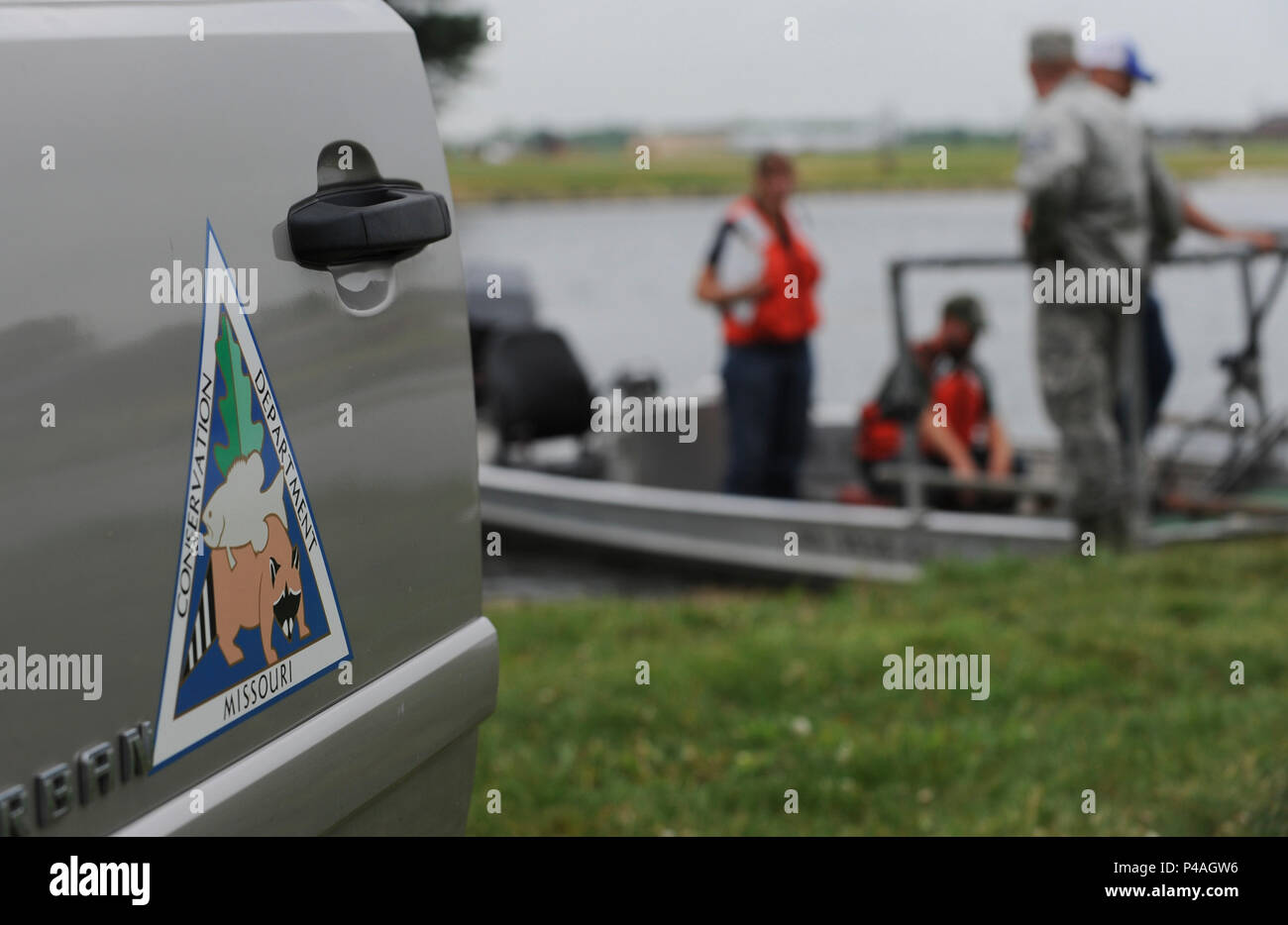 Personnel from the 509th Civil Engineer Squadron and Missouri ...
