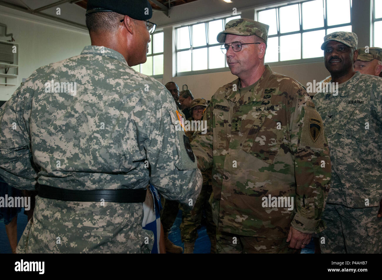 Lt. Gen. Ben Hodges, U.S. Army Europe Commanding General, gives his ...