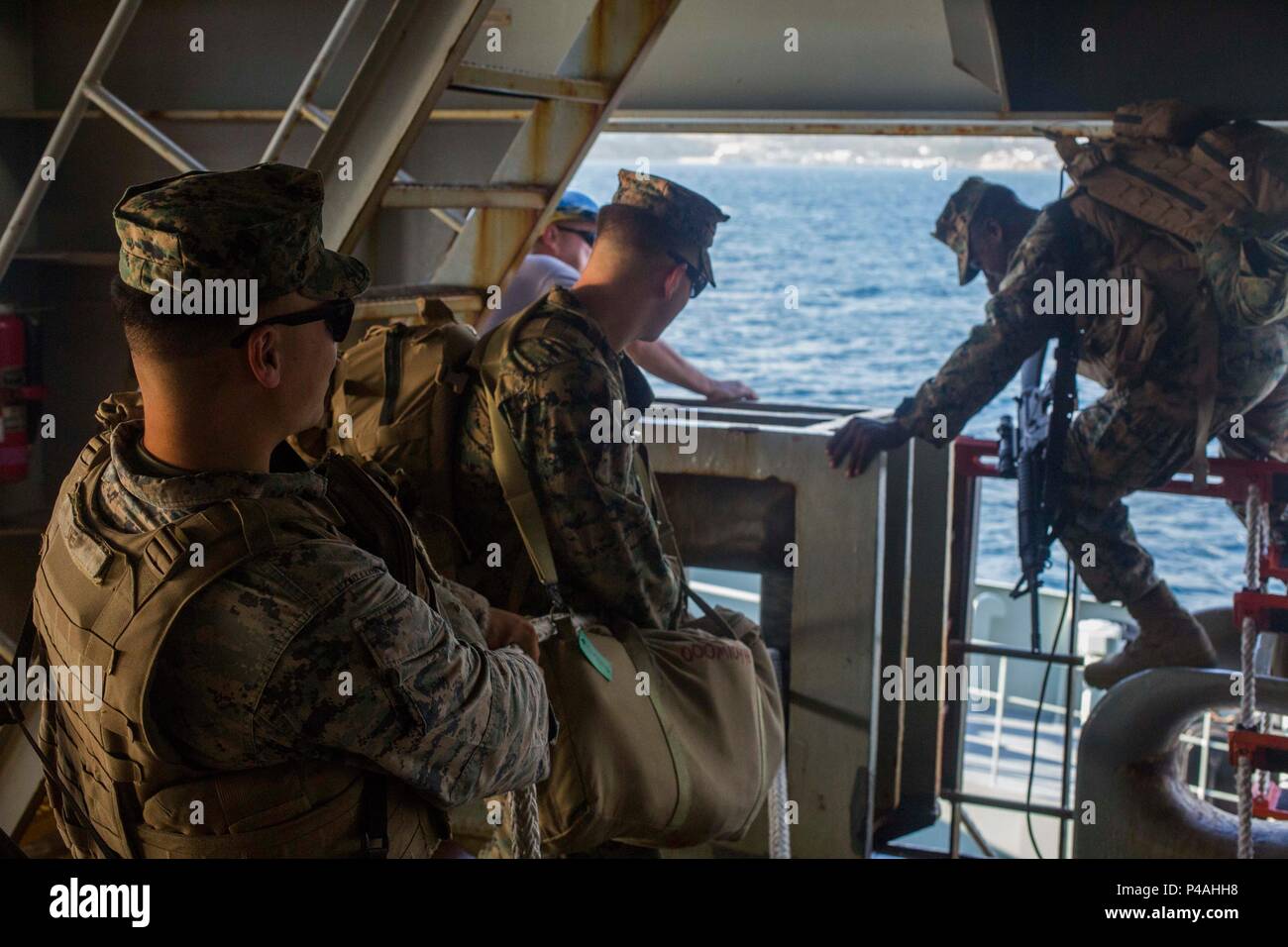 U.S. Marines with Task Force Koa Moana arrive to their second host ...