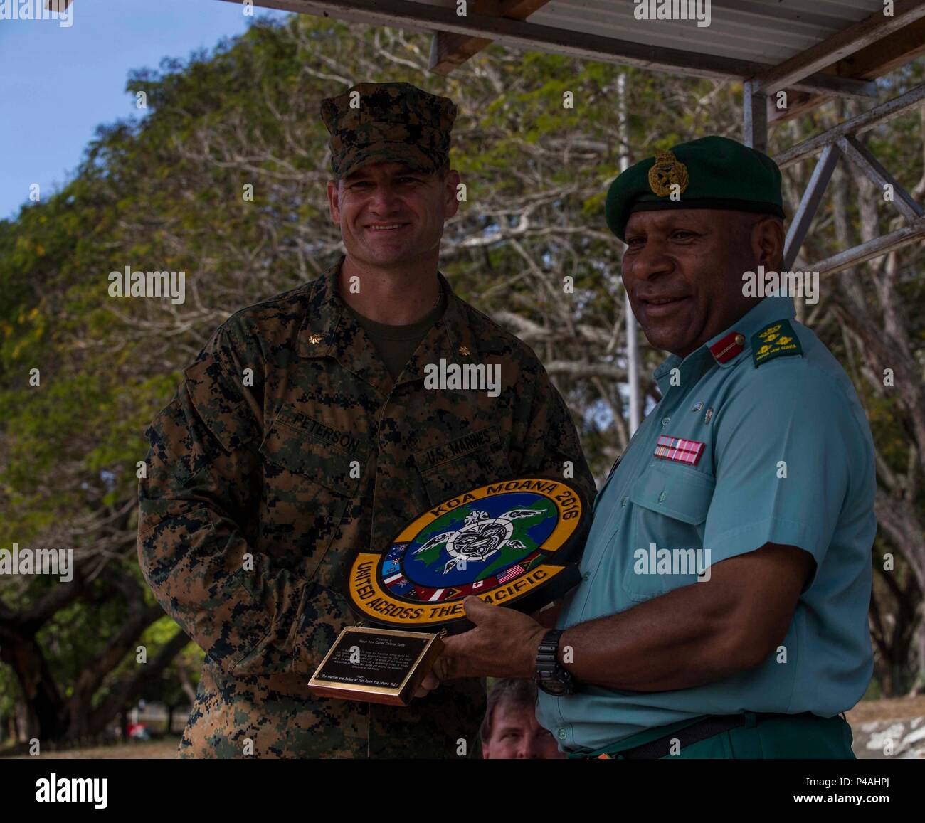 U.S. Marine Maj. Todd A. Peterson, Commander of Task Force Koa Moana ...