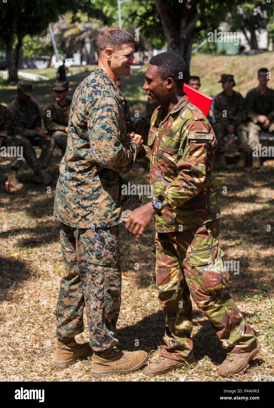 U.S. Marine Maj. Todd A. Peterson, Commander of Task Force Koa Moana ...