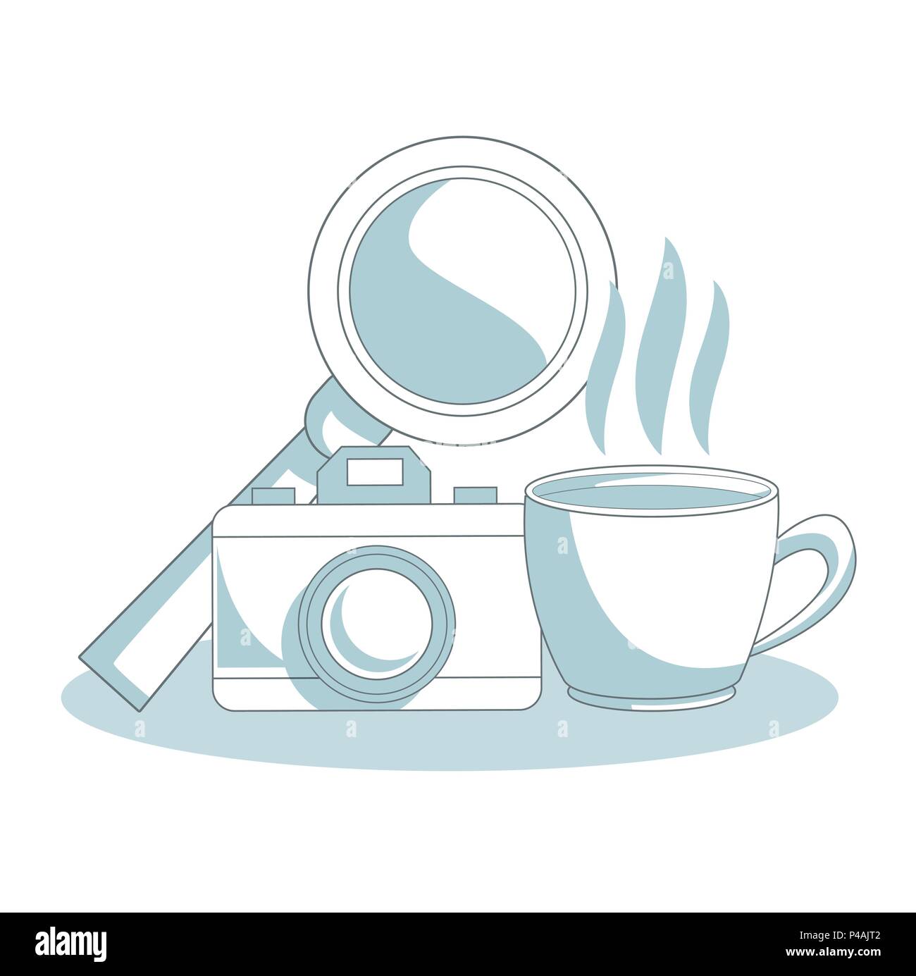 Camera and coffee Stock Vector Image & Art - Alamy