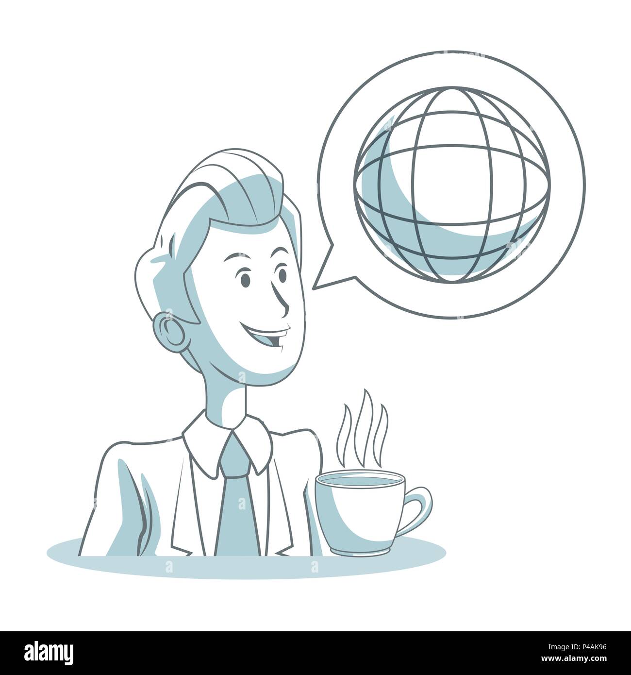 Businessman with office elements Stock Vector Image & Art - Alamy