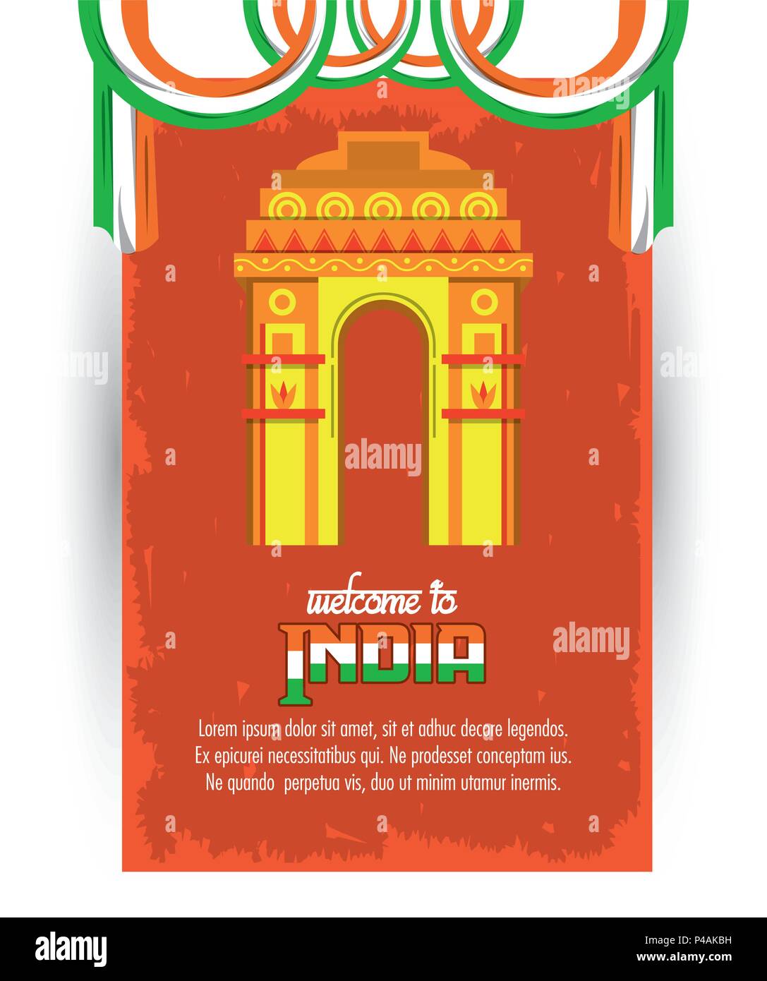 Welcome to india card Stock Vector Image & Art - Alamy