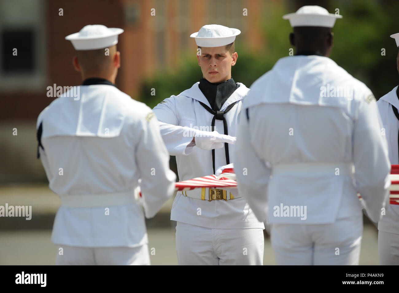 WASHINGTON D.C. - Members of the U.S. Navy's Ceremonial Guard conduct a change of command ...