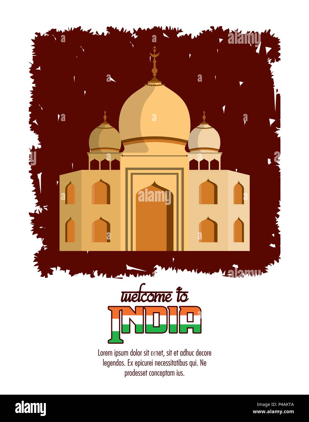 Welcome to India card Stock Vector Image & Art - Alamy