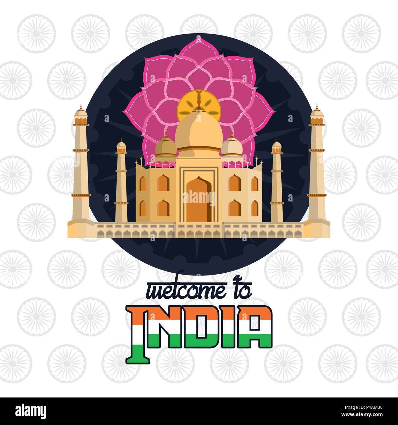 Welcome to India card Stock Vector Image & Art - Alamy