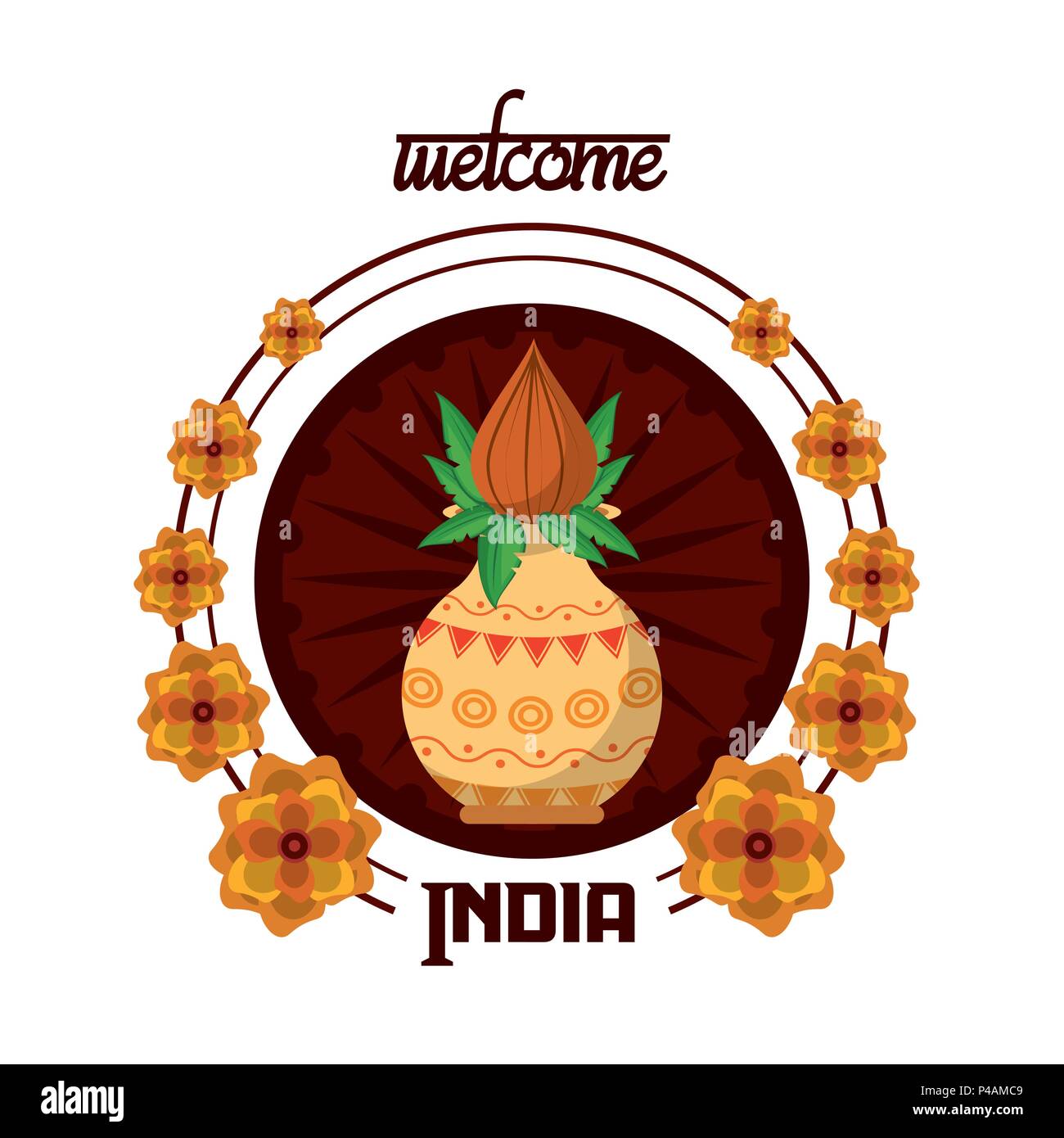 Welcome to india card Stock Vector Image & Art - Alamy