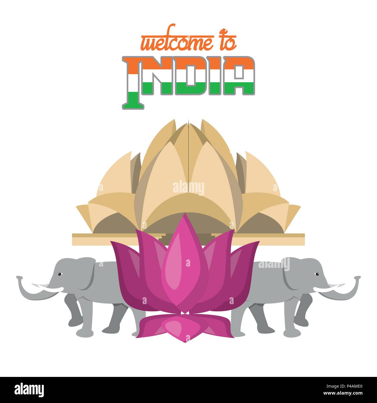 Welcome to india card Stock Vector Image & Art - Alamy